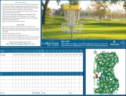 Disc Golf Scorecard Colina Park Golf Course