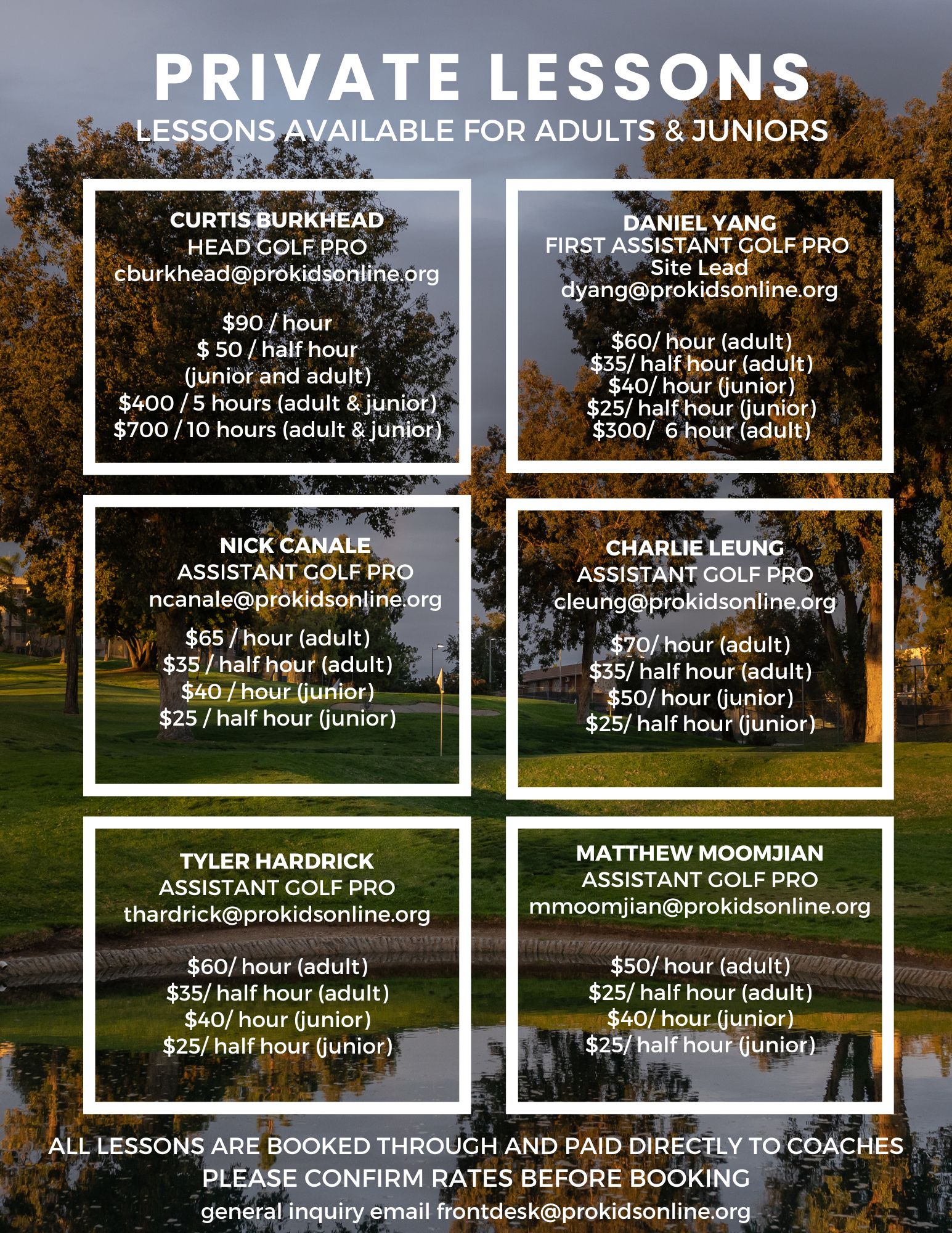 Lessons - Colina Park Golf Course